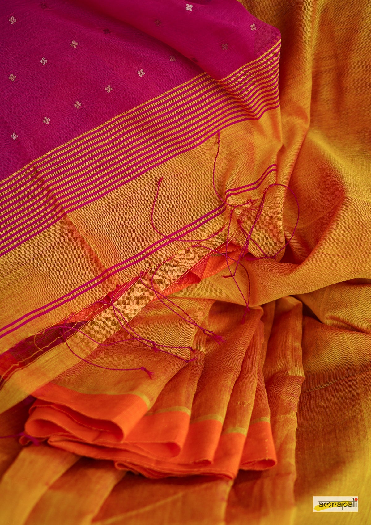 Handloom Polycotton with Woven Sequined Palla – Amrapali Boutique
