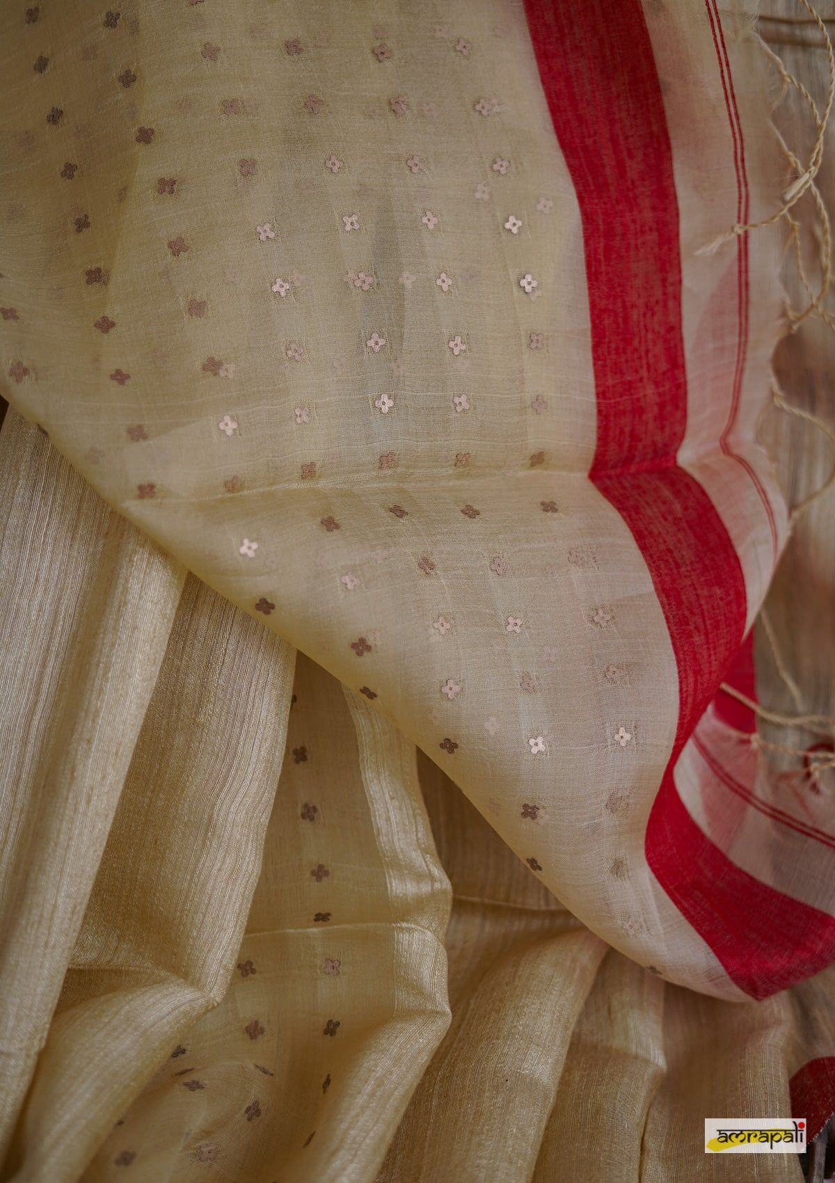 Handwoven Pure Matka with Woven Gold Sequins – Amrapali Boutique