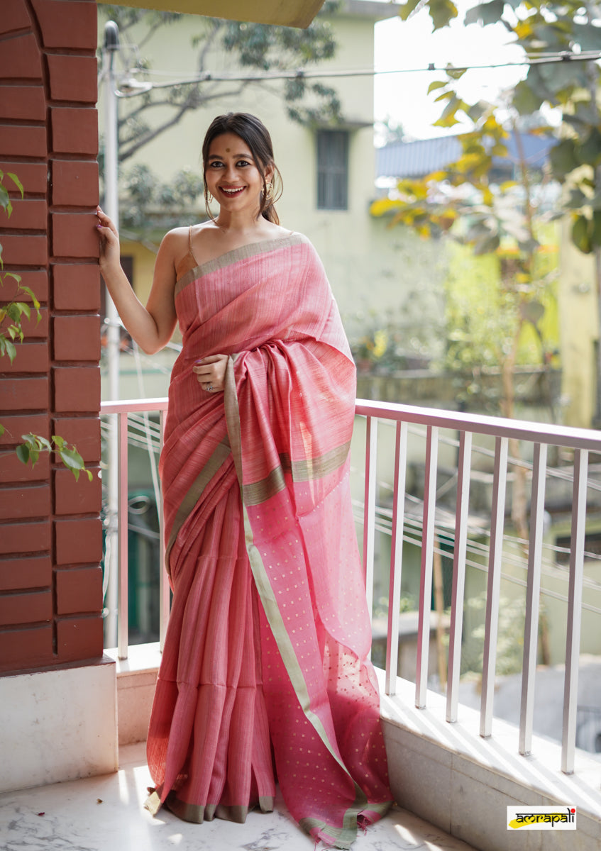 Handwoven Pure Matka with Woven Gold Sequins – Amrapali Boutique