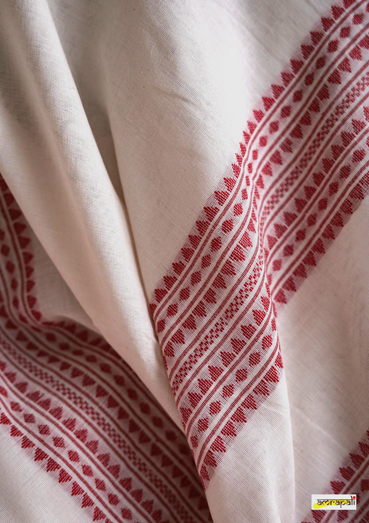 Handloom Cotton with Dual Striped Woven Palla – Amrapali Boutique